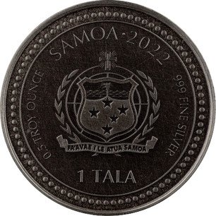 Samoan 1/2 Oz Silver 1 Tala "Light of Christ. Antique" 2022 ...