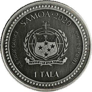 Samoan Silver 1 Tala "Serpent of Milan. Antique" 2020 | coinscatalog.NET