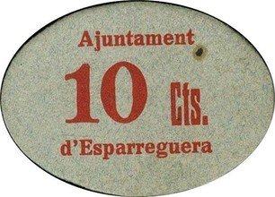 Spanish 10 Centimos "Municipality of Esparreguera" 1936-1939 ...