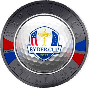 Italian Silver 10 Euro "Ryder Cup" 2023 | coinscatalog.NET