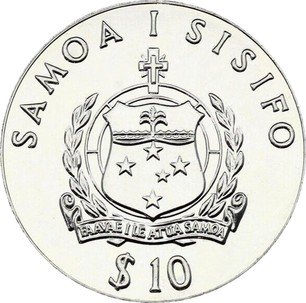 Samoan 1/2 Oz Silver 10 Tala "Tanumafili II Summer Olympics 1980" 1980 ...