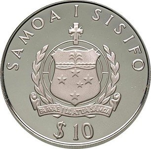 Samoan Silver 10 Tala "25th Anniversary of the World Wildlife Fund ...