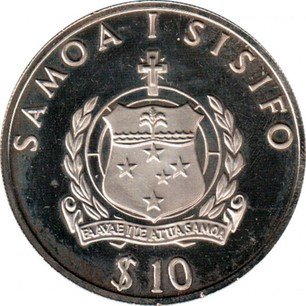 Samoan Silver 10 Tala "Olympic Games - Diving" 1994 KM# 91 ...