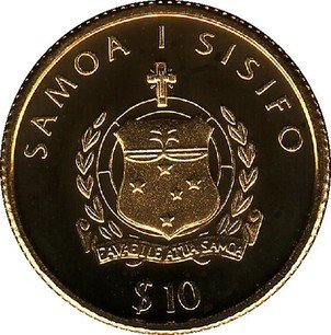 Samoan 1/25 Oz Gold 10 Tala "Theodore Roosevelt" 2003 KM# 159 ...