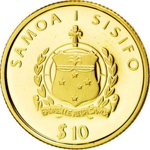 Samoan 1/25 Oz Gold 10 Tala "Death of Pope John-Paul II" 2005 KM# 142 ...