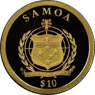 Samoan 1/25 Oz Gold 10 Tala "Marie Curie" 2009 KM# 213 | coinscatalog.NET