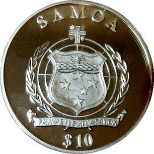 Samoan Silver 10 Tala "DNA" 2009 KM# 208 | coinscatalog.NET