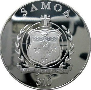 Samoan Silver 10 Tala "First Commandment" 2009 KM# 195 | coinscatalog.NET