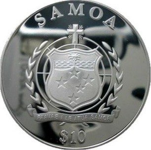 Samoan Silver 10 Tala "Séptimo Mandamiento" 2010 KM# 201 | coinscatalog.NET