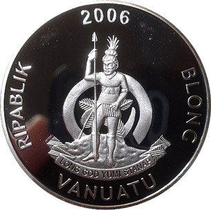 Vanuatu Silver plated Copper-Nickel 10 Vatu "Milionia Paradisea" 2006 ...