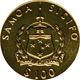 Samoan Gold 100 Tala "Commonwealth Games. Javelin Throwing" 1982 KM# 52 ...