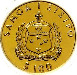 Samoan Gold 100 Tala "Kon Tiki" 1988 KM# 77 | coinscatalog.NET