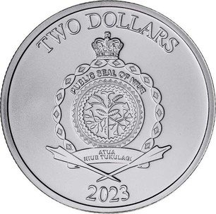 Niuean 1 Oz Silver Two Dollars "Charles III Roaring Lion" 2023 | coinscatalog.NET