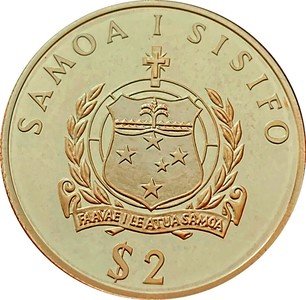Samoan Silver 2 Tala "Lady Elizabeth y Bobs" 1997 KM# 176 ...