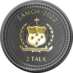 Samoan 1 Oz Silver 2 Tala "Light of Christ. Coloured" 2022 ...