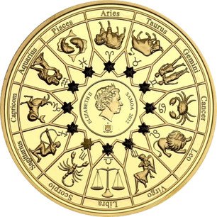 20 Céntimos de Cobre con baño de Oro de Samoa "God of War Ares. Scorpio ...