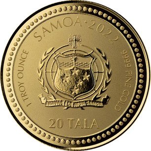 Samoan 1 Oz Gold 20 Tala "Light of Christ" 2022 | coinscatalog.NET