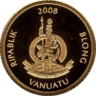 Vanuatu Gold 20 Vatu "Socrates" 2008 KM# 57 | coinscatalog.NET