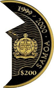 Samoan Gold 200 Tala "People and Buildings" 1999-2000 KM# 130 ...