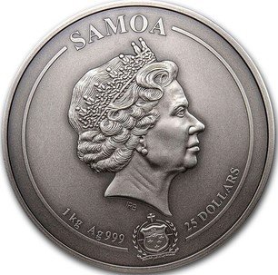 Samoan 1 Kilo Silver 25 Dollars "Sitting Bull" 2020 | coinscatalog.NET