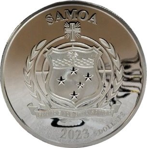 Samoan 1 Oz Silver 5 Dollars "Chameleon" 2023 | coinscatalog.NET