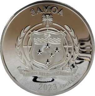 Samoan 1 Oz Silver 5 Dollars "Snake" 2023 | coinscatalog.NET