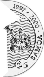 Samoan Silver 5 Tala "People and Buildings. Part 1 of 2" 1997 KM# 118 ...