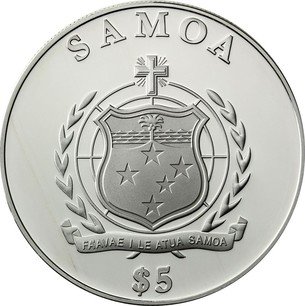 Samoan Silver 5 Tala "Juegos Olímpicos de Londres" 2009 KM# 194 ...