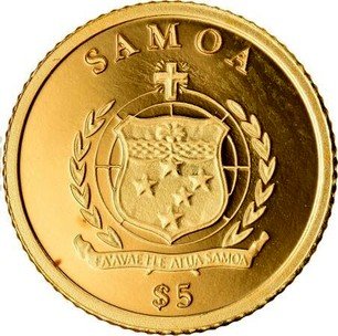 Samoan Gold 5 Tala "L'Hercule" 2013 KM# 246 | coinscatalog.NET