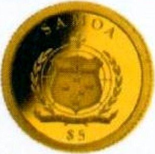 Samoan Gold 5 Tala "John F. Kennedy" 2013 KM# 241 | coinscatalog.NET