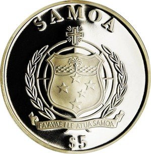 Samoan Silver 5 Tala "2014 FIFA World Cup Brazil" 2013 KM# 233 ...