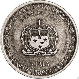 Samoano 1 Oz Plata 5 Tala "Leyendas de Japón - Hacia la Isla del ...