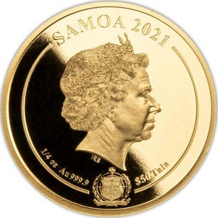 Samoan Gold 50 Tala "Elizabeth II - Harry Potter" 2021 | coinscatalog.NET