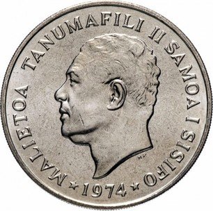 Samoan 50 Sene "Tanumafili II" 1974-2000 KM# 17 | coinscatalog.NET