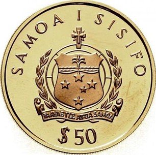 Samoan Gold 50 Tala "Konstantin Tsiolkovsky" 1993 KM# 106 ...