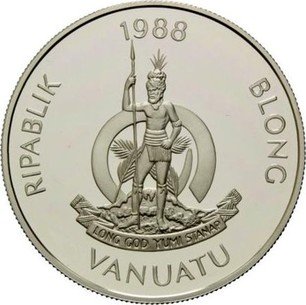 Vanuatu Silver 50 Vatu "XXIV Summer Olympic Games in Seoul. Boxing ...