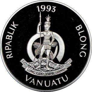 Vanuatu Silver 50 Vatu "40th Anniversary of Coronation of Queen ...