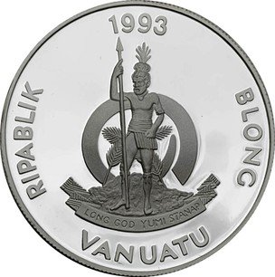 Vanuatu Silver 50 Vatu "Protect Our World" 1993 KM# 17 | coinscatalog.NET