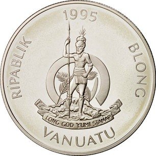 Vanuatu Silver 50 Vatu "Nacimiento del bisnieto Príncipe William" 1995 ...