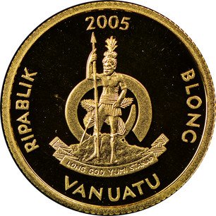 Vanuatu 1/25 Oz Gold 50 Vatu "Captain Kidd" 2005 KM# 55 | coinscatalog.NET