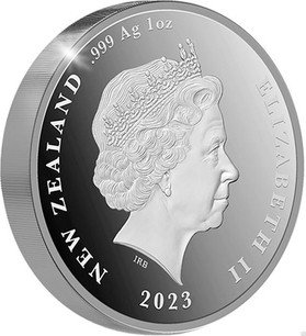 New Zealand 1 Oz Silver One Dollar "Tokoeka Southern Brown kiwi" 2023 | coinscatalog.NET