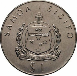 Samoan Tala "Tanumafili II Silver Jubilee" 1977 KM# 24 | coinscatalog.NET