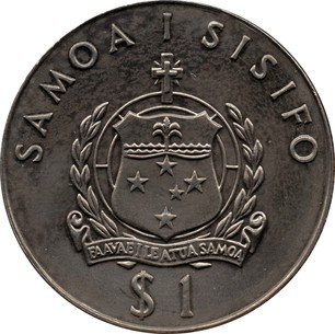 Samoan Tala "Tanumafili II Captain Cook" 1979 KM# 32 | coinscatalog.NET