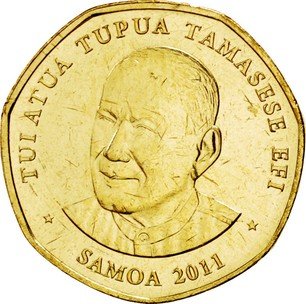 Samoan Tala "Tui Atua Tupua Tamasese Efi" 2010-2015 KM# 171 ...