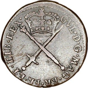 Great Britain 1 Bodle "William II Type II" 1695-1697 | coinscatalog.NET