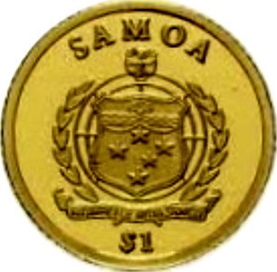 Samoan Gold 1 Tala "25 años de inversión Eagle" 2011 | coinscatalog.NET