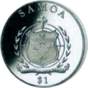 Samoan Silver 1 Tala "25 Years of Reunification" 2015 | coinscatalog.NET