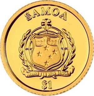 Samoan Gold 1 Tala "25 años de reunificación" 2015 | coinscatalog.NET