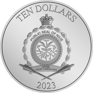 Niuean 3 Oz Silver Ten Dollars "Charles III The Joker" 2023 | coinscatalog.NET