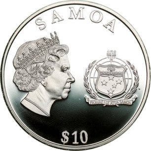 Samoan Silver 10 Tala "Queen Elizabeth II Diamond Jubilee" 2011 ...